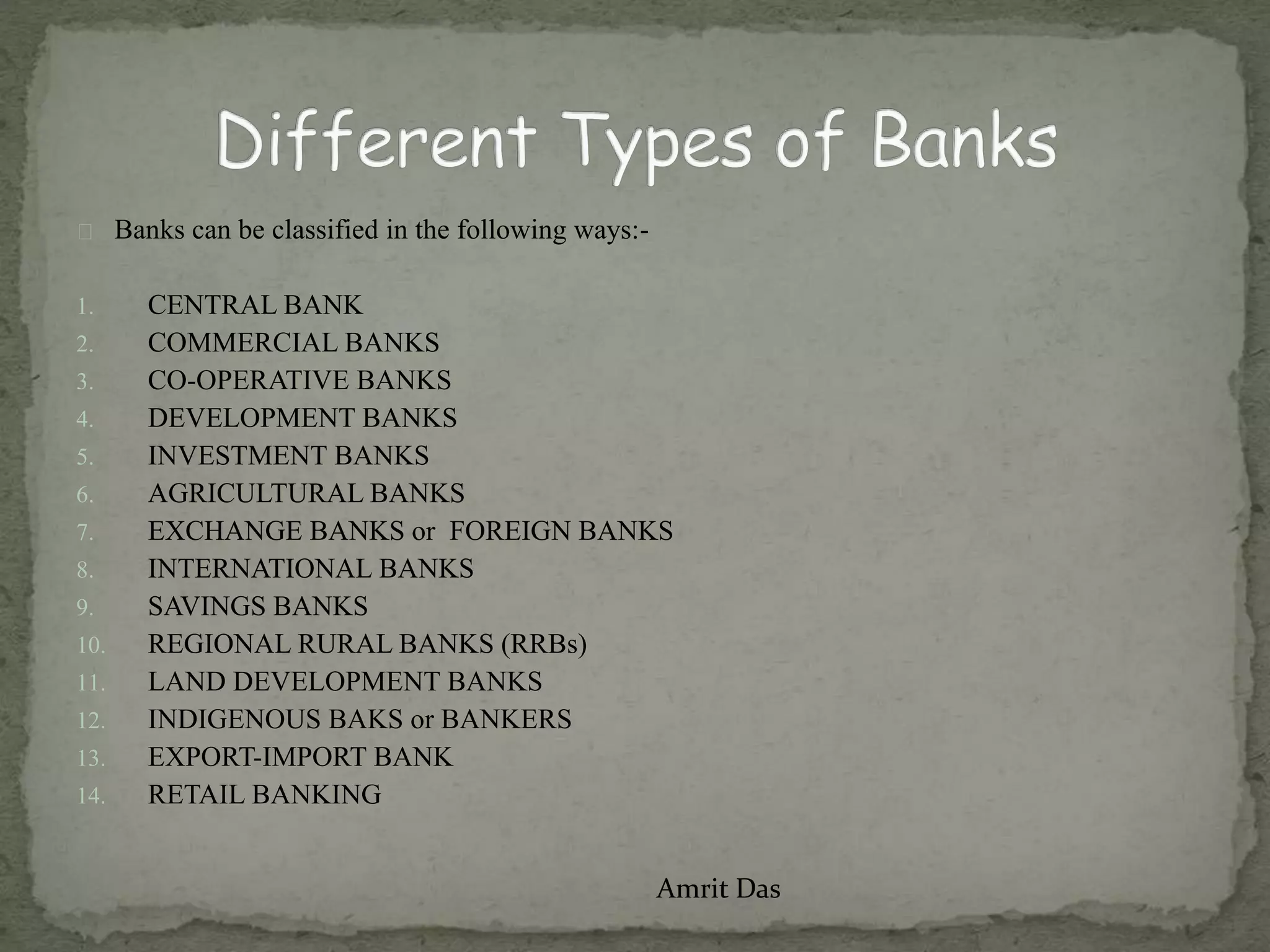 Types of Banks in India | PPTX