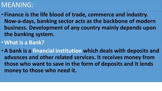 Intoductions to Banking which are used in daily life | PPTX