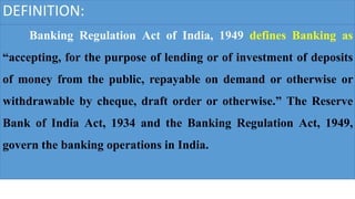 Intoductions to Banking which are used in daily life | PPTX