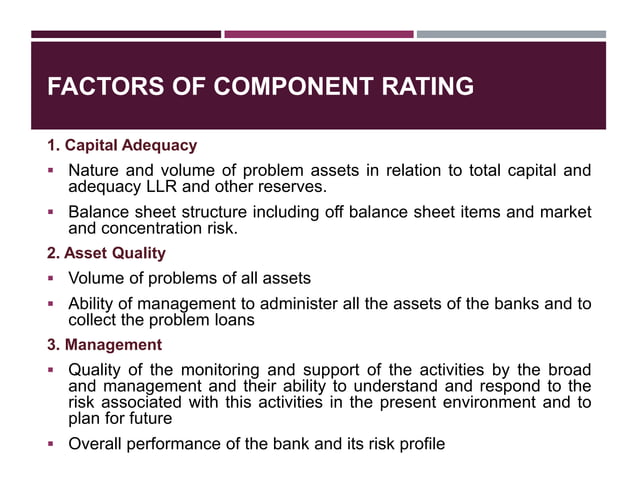 Bangladesh Shilpa Bank & CAMELS Rating System for Banking Institutions ...