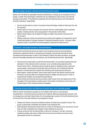 Banking on Change - Breaking the Barriers to Financial Inclusion | PDF