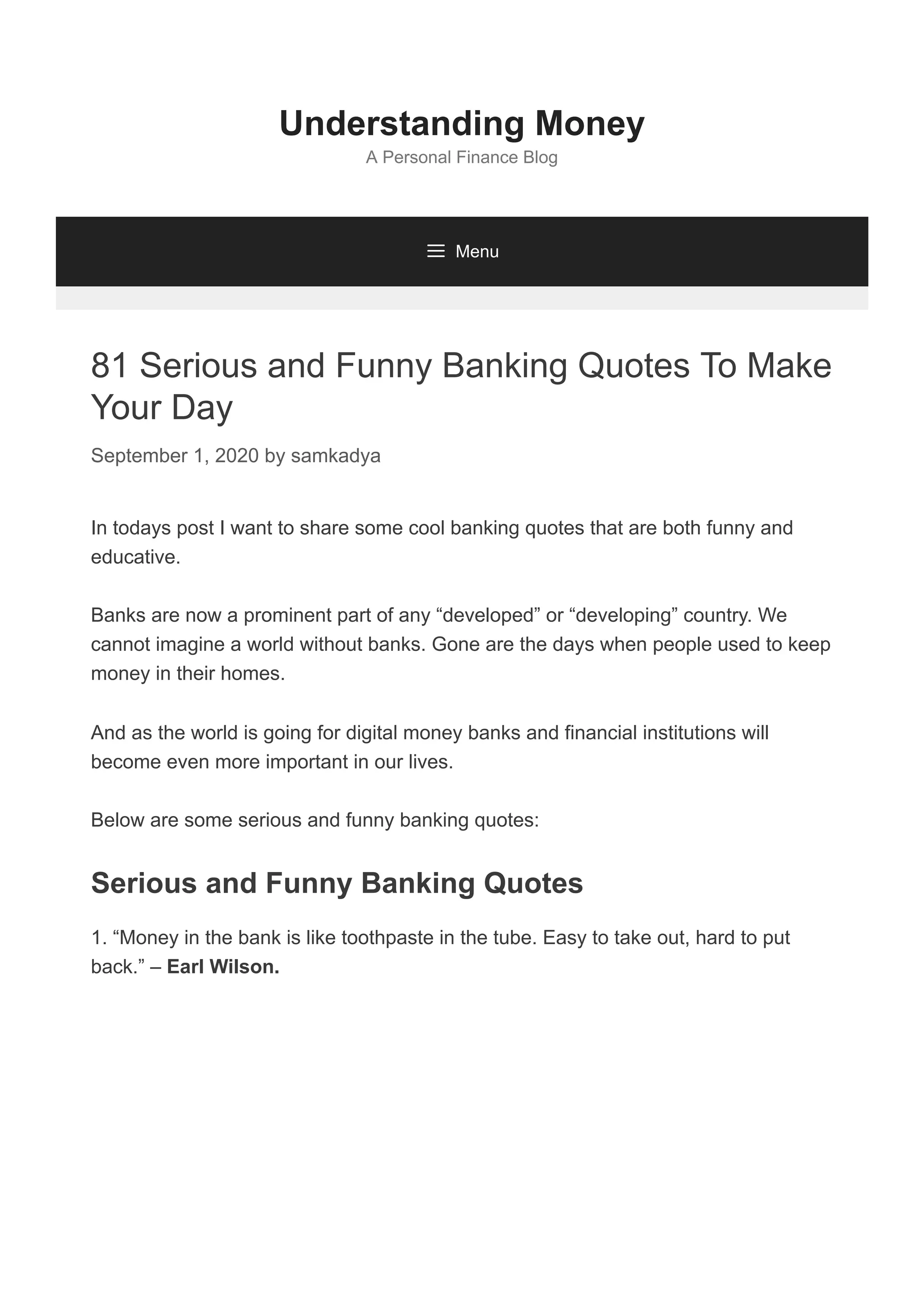 81 Funny and Serious Banking Quotes | PDF