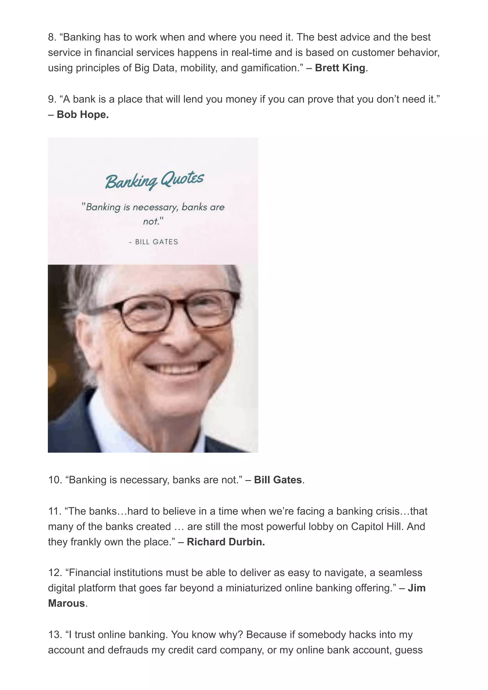 81 Funny and Serious Banking Quotes | PDF