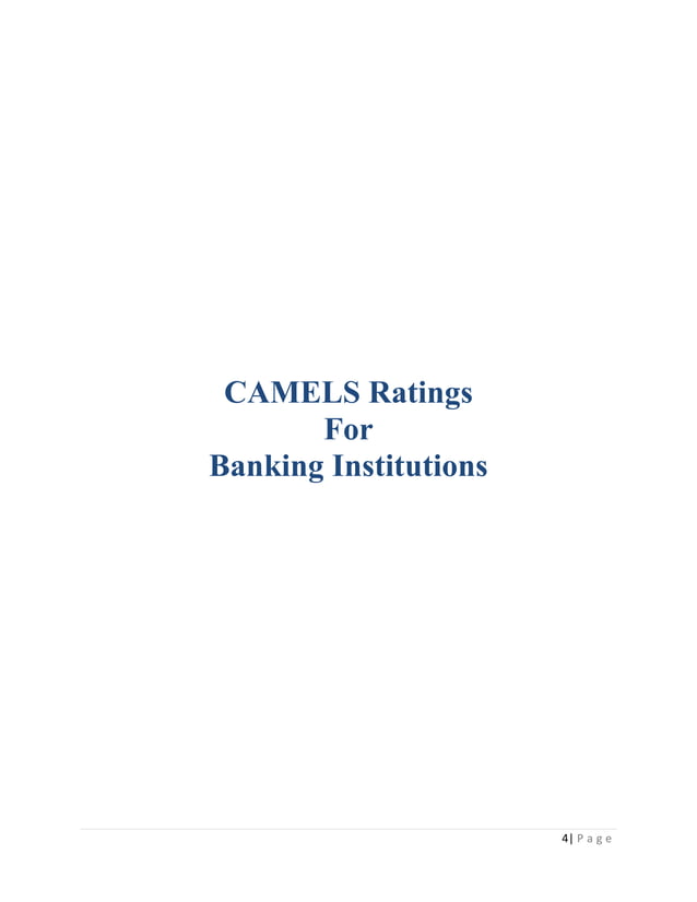 Bangladesh Shilpa Bank & CAMELS Rating System for Banking Institutions ...