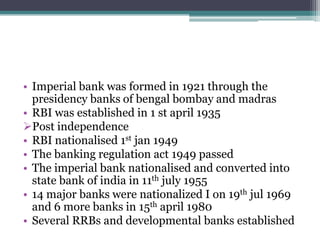 Banking and financial institutions | PPTX