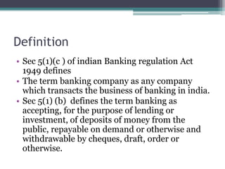 Banking and financial institutions | PPTX