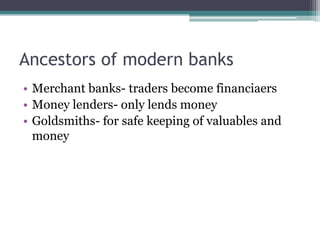 Banking and financial institutions | PPTX