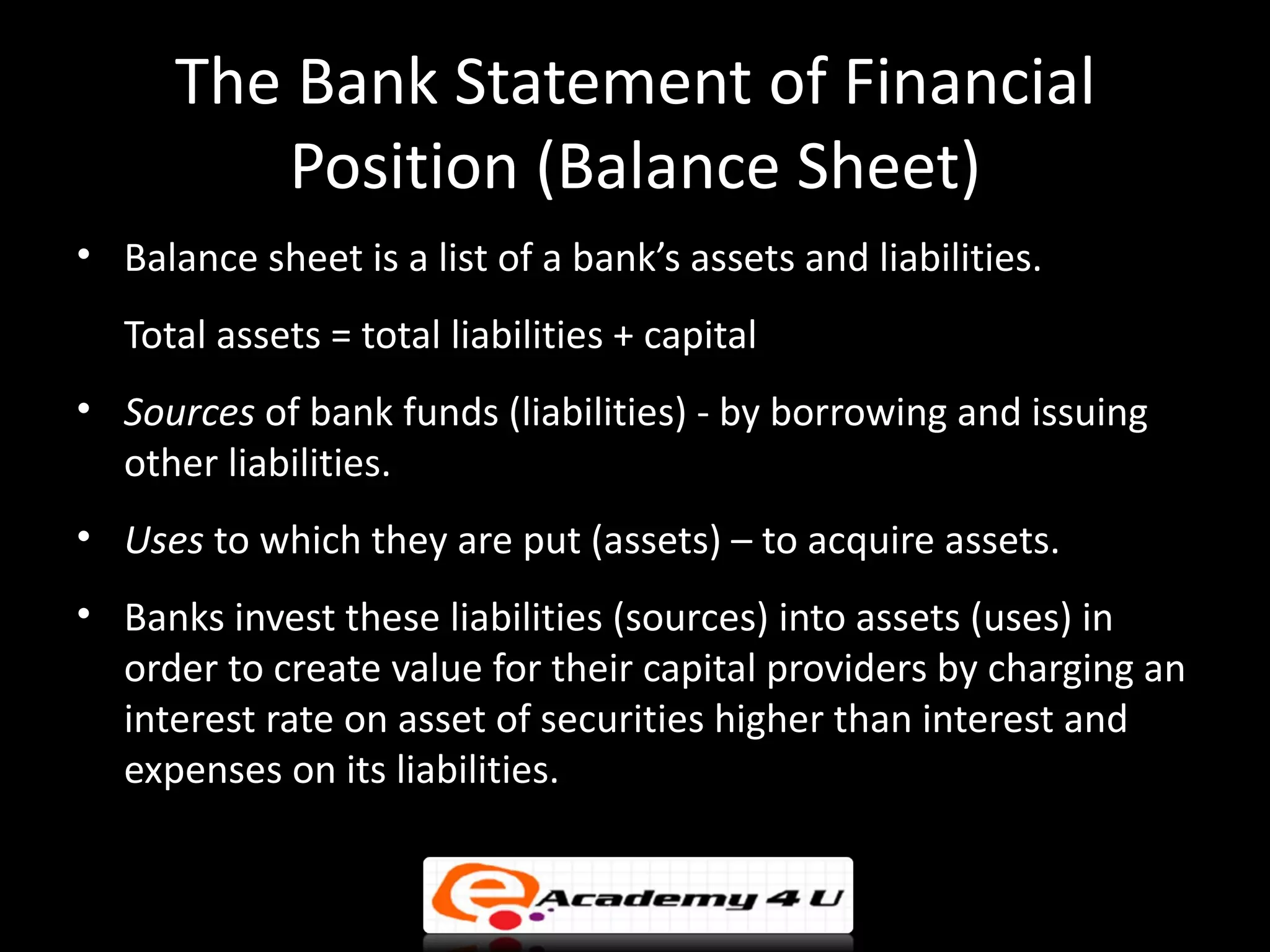 Banking and management of financial institutions | PPT