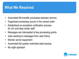 Unattended Computer Operations in the Banking Industry | PPT