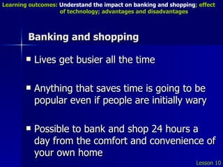 Banking And Shopping | PPT