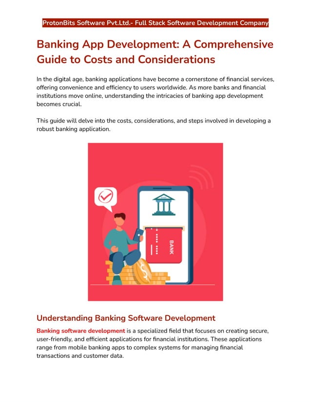 Banking App Development_ A Comprehensive Guide to Costs and Considerations | PDF