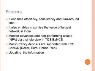 Core Banking Solution PPT of TCS and SBI | PPTX