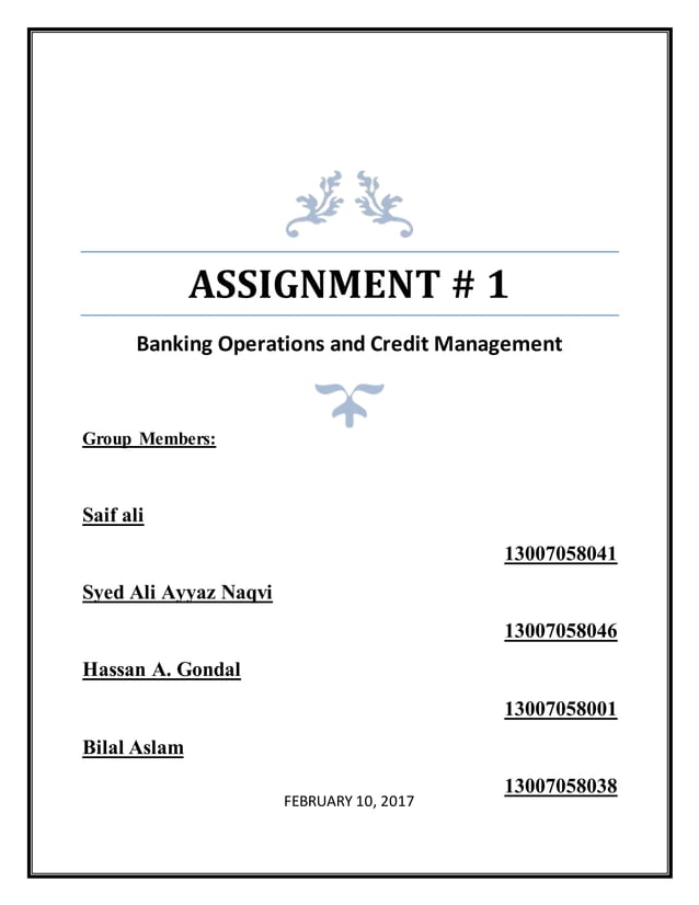 Banking assignment | DOCX | Personal Loans | Personal Debt