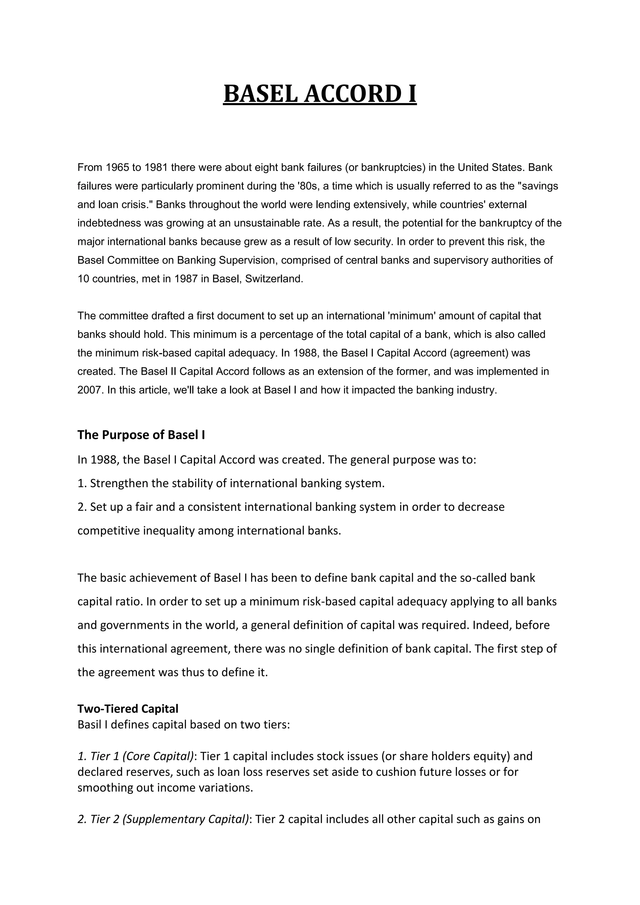 Banking assignment (basel1) | DOCX