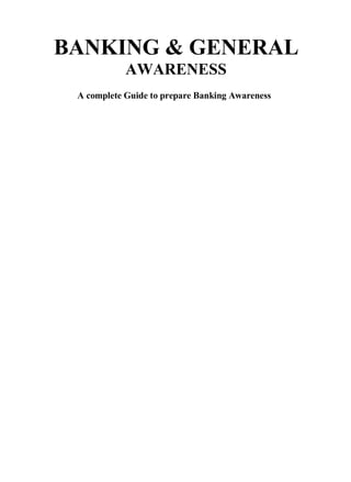 Banking awareness study materials pdf download link | PDF