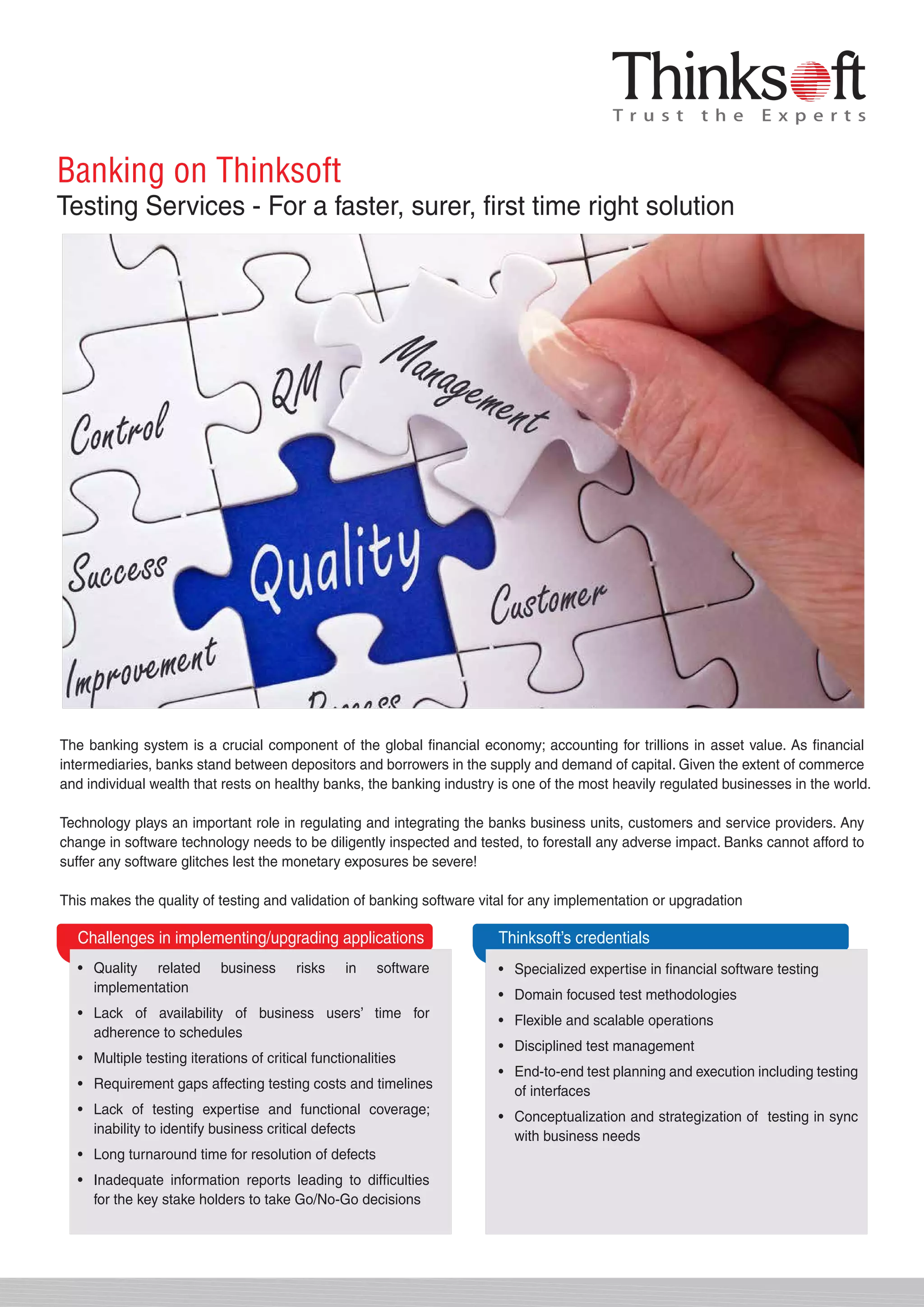 Banking on Thinksoft | PDF