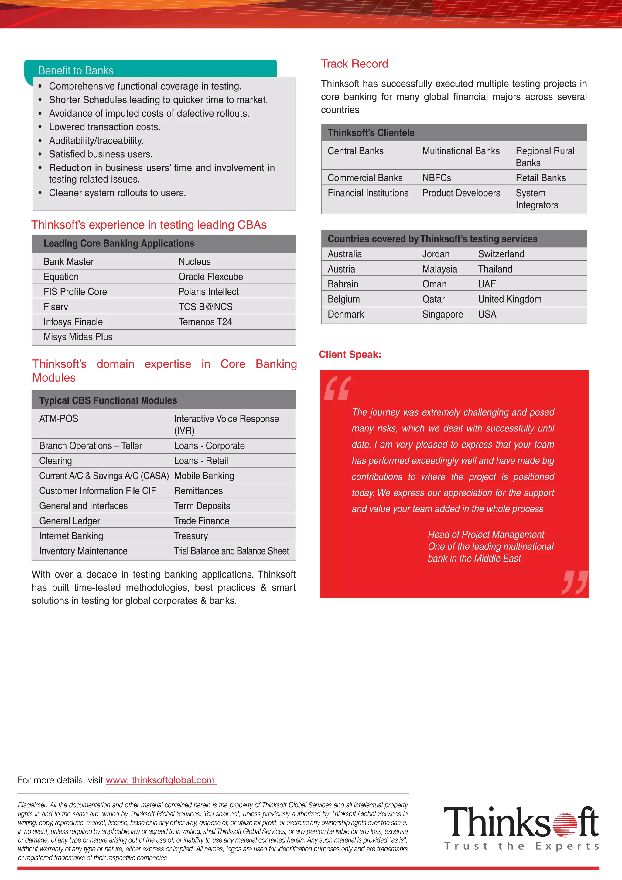 Banking on Thinksoft | PDF