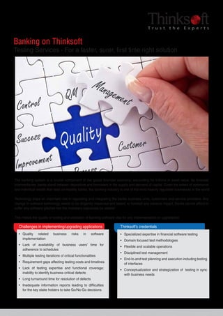 Banking on Thinksoft | PDF