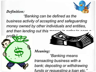 Major functions performed by all the banks | PPT