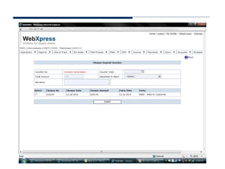 WebXpress Banking & Fund Transfer Module | PPT