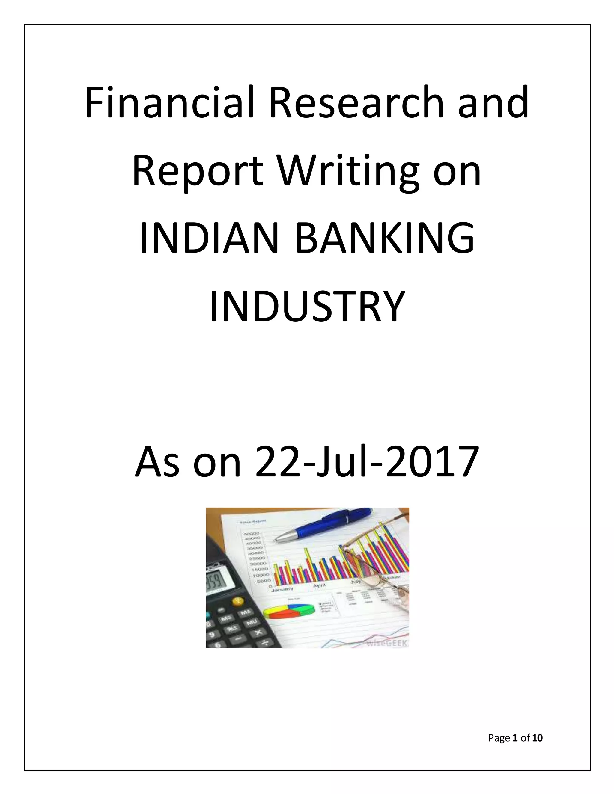 Banking industry analysis report | DOCX