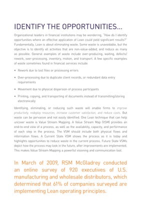 Banking Industry Leverages Lean | PDF