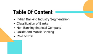 Banking industry of india analysis - PDF | PPT