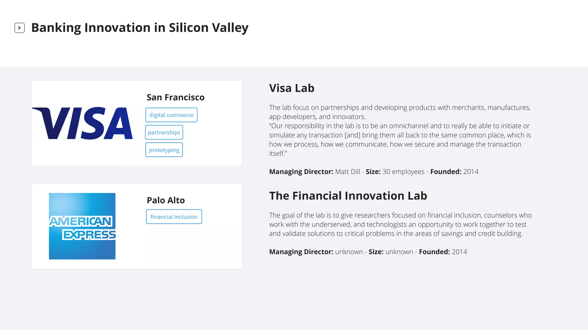 Bank Labs in Silicon Valley | PDF