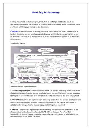 Banking instruments | DOCX