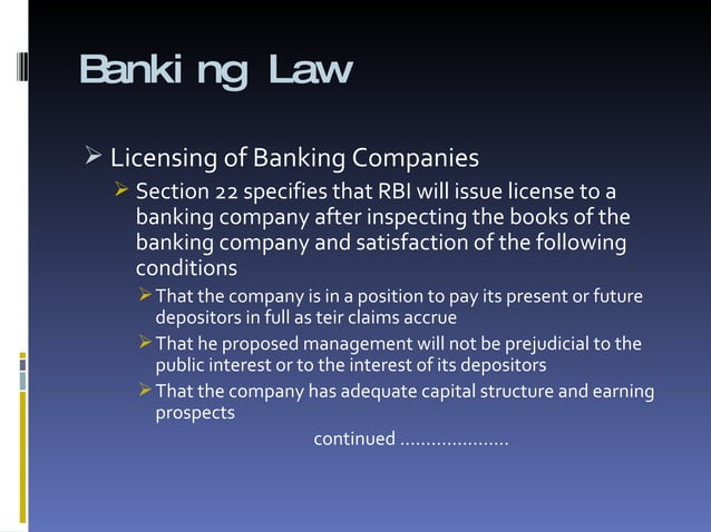 Banking Law | PPT