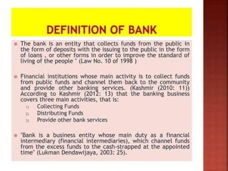 banking law - meaning, nature and scopepptx | PPTX
