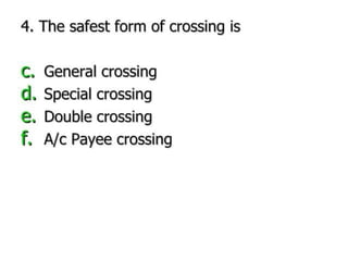 Banking Law Crossing of Cheque, Meaning and types | PPTX