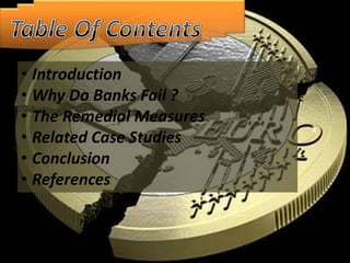 why do Banks fail? Case Studies | PPTX