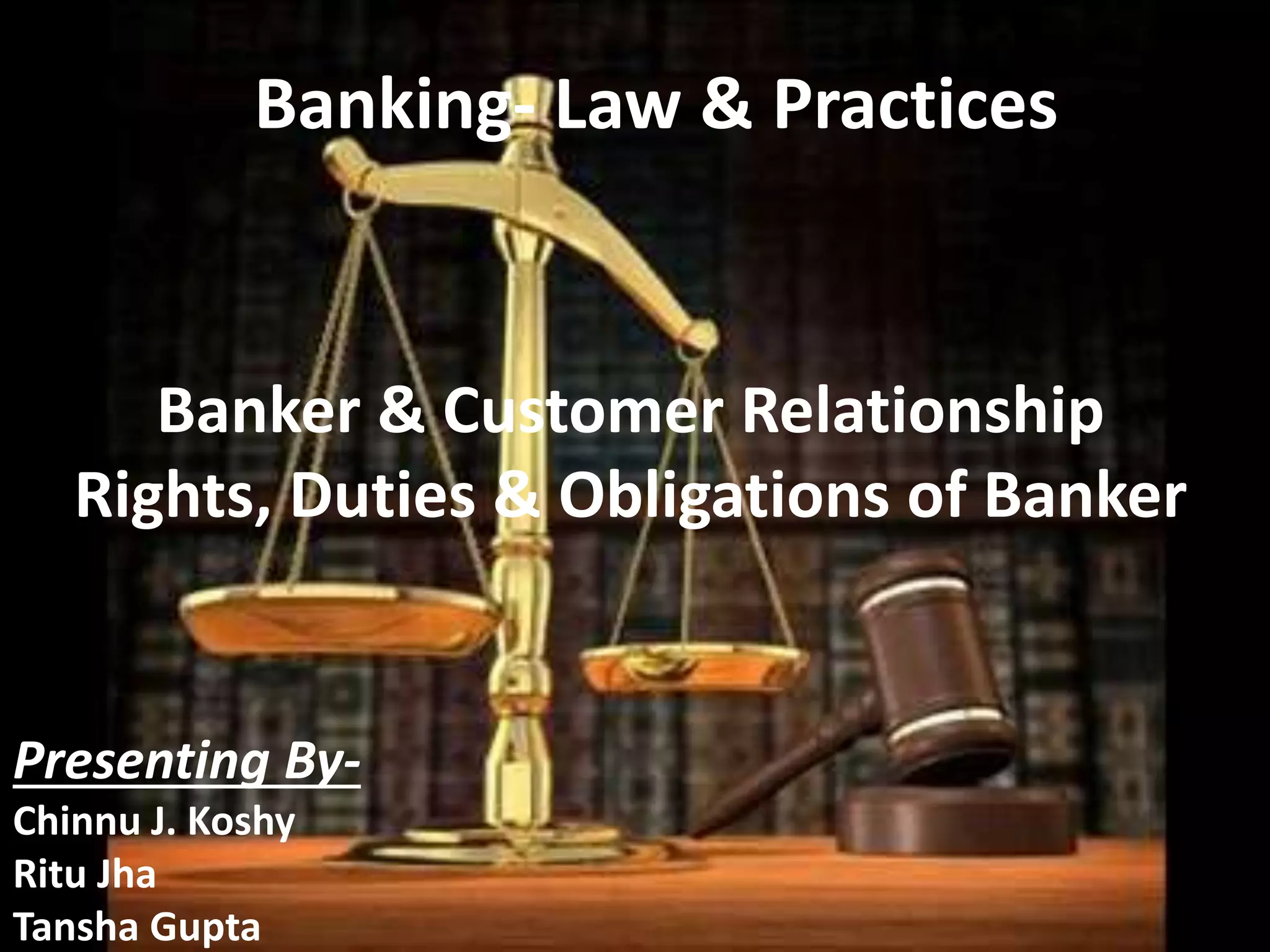 Banking law & practices | PPTX | Business Banking & Finance | Business