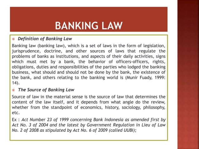 Banking law | PPTX
