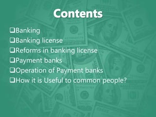 Banking license and payment banks | PPT