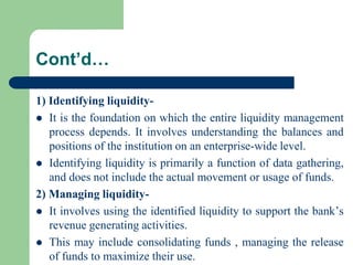 liquidity concepts, instruments and procedure | PPTX
