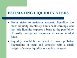 liquidity concepts, instruments and procedure | PPTX