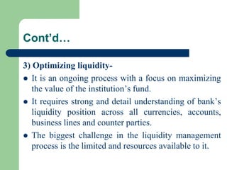 liquidity concepts, instruments and procedure | PPTX