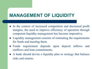 liquidity concepts, instruments and procedure | PPTX
