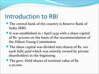 Rule of RBI in Foreign Exchange market / management | PPT