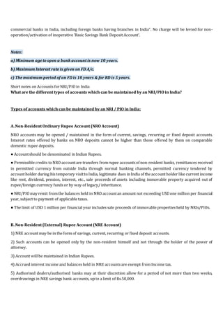 Banking notes | DOCX