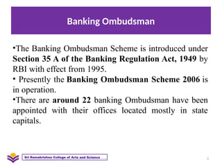 Banking Services and Financial Systems- Banking Ombudsman | PPTX