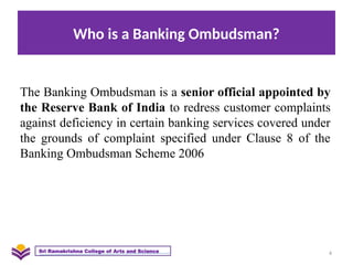 Banking Services and Financial Systems- Banking Ombudsman | PPTX