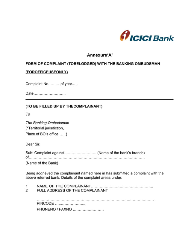 Banking Ombudsman Scheme | PDF