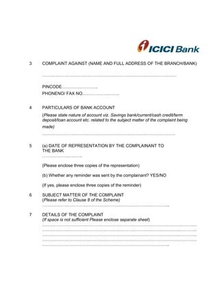 Banking Ombudsman Scheme | PDF