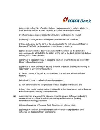 Banking Ombudsman Scheme | PDF