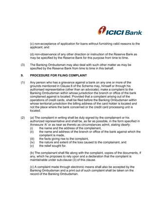 Banking Ombudsman Scheme | PDF
