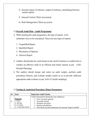 Bank's Branch Audit Process | PDF