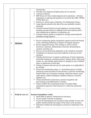 Bank's Branch Audit Process | PDF